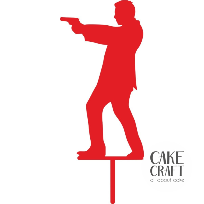 Cake Craft | Cake Topper άνδρας με όπλο - Ιδανικό για τούρτες!
