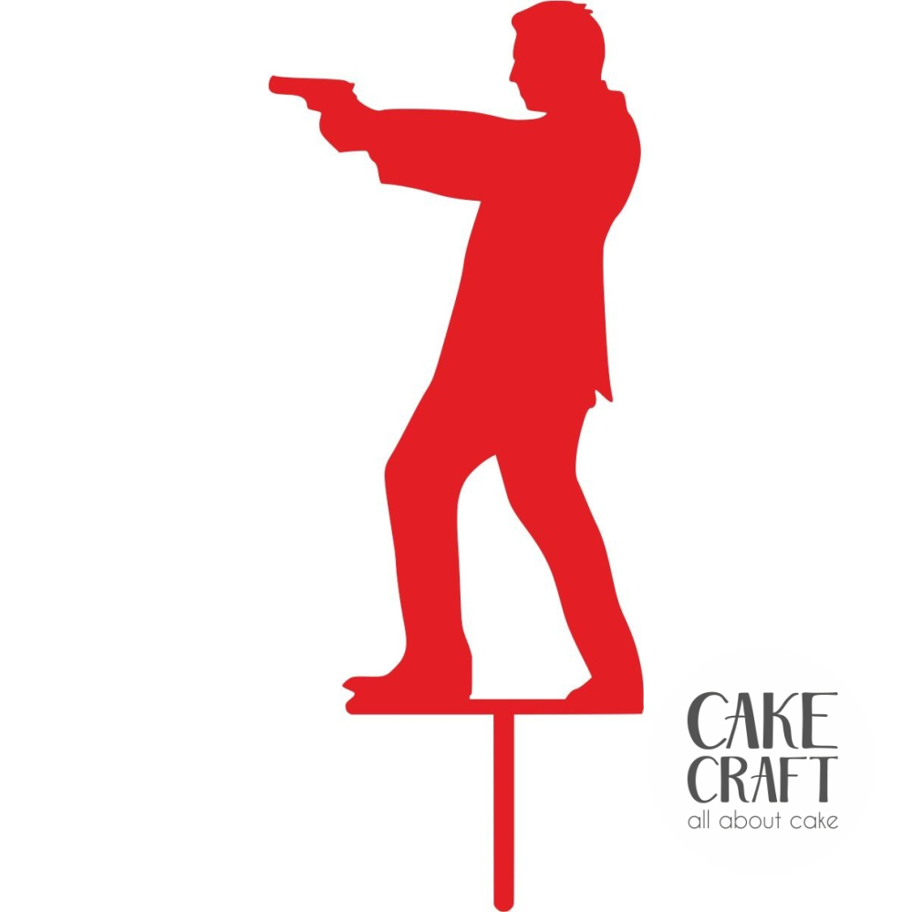 Cake Craft | Cake Topper άνδρας με όπλο - Ιδανικό για τούρτες!